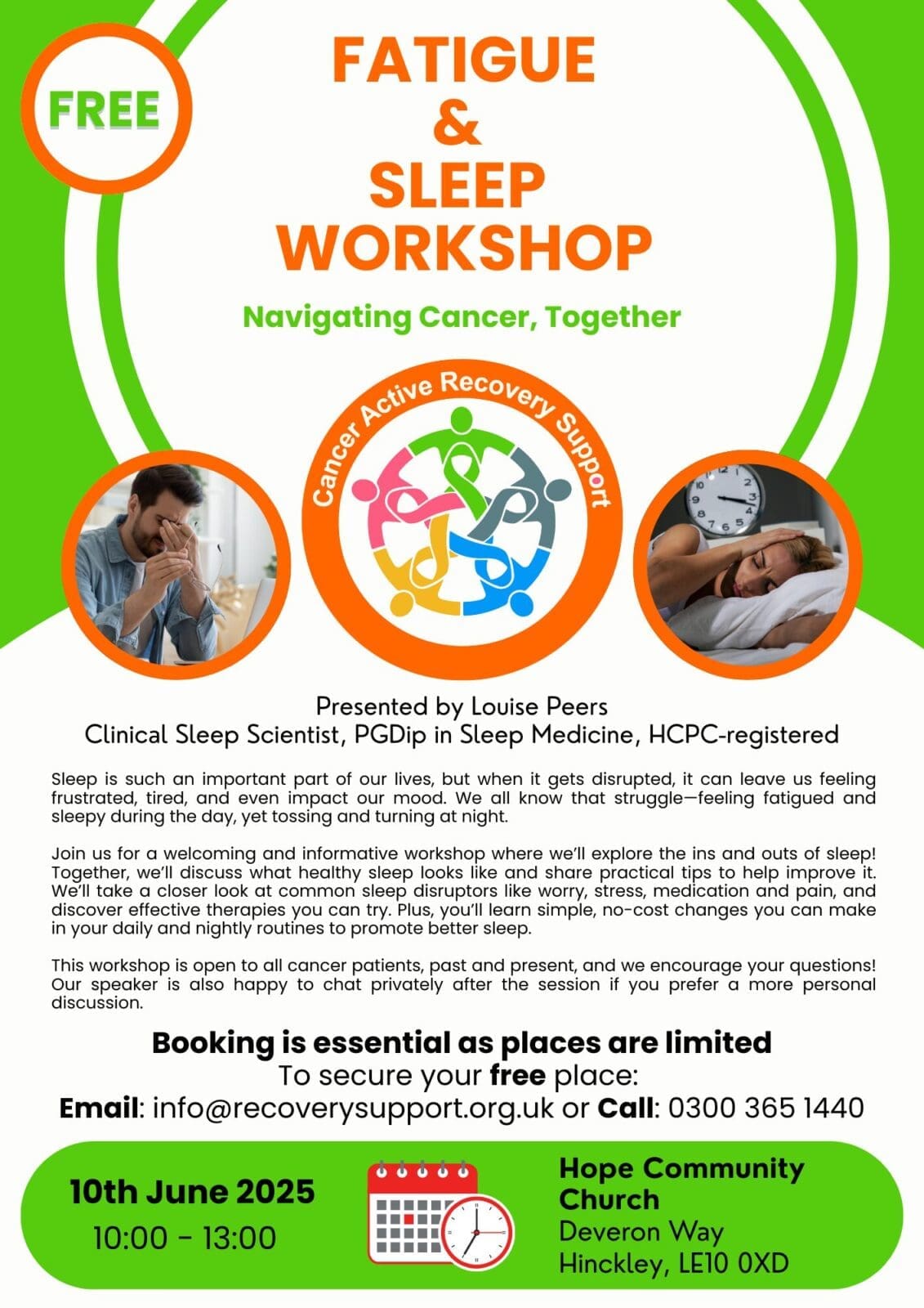 FREE Fatigue & Sleep Workshop | OPA